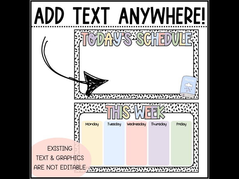Retro Morning Message Slides, Morning Meeting, Daily Schedule ...