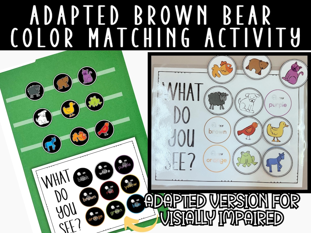 Printable Adapted Brown Bear Color Matching Activity Special - Etsy