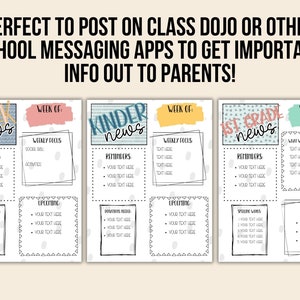 Editable Classroom Newsletter Template, Colorful Boho Class Newsletter ...