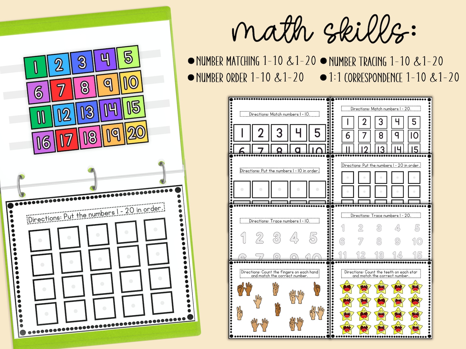 Basic Skills Busy Binder, Printable Kindergarten Busy Book, Basic ...