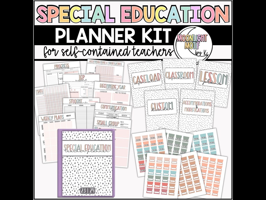 Editable Self Contained Special Education Planner, Editable Boho ...