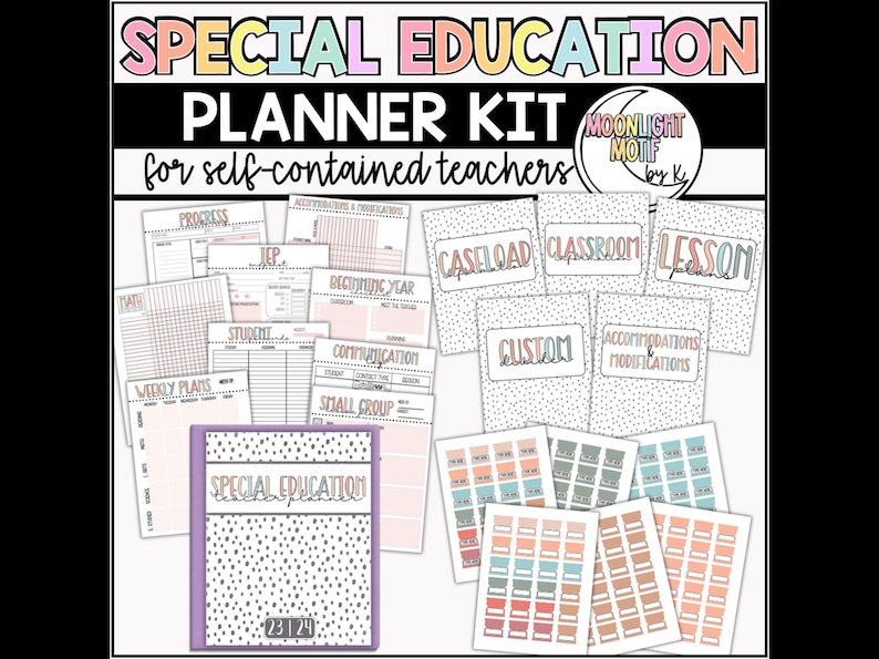 Editable Self Contained Special Education Planner, Editable Boho ...