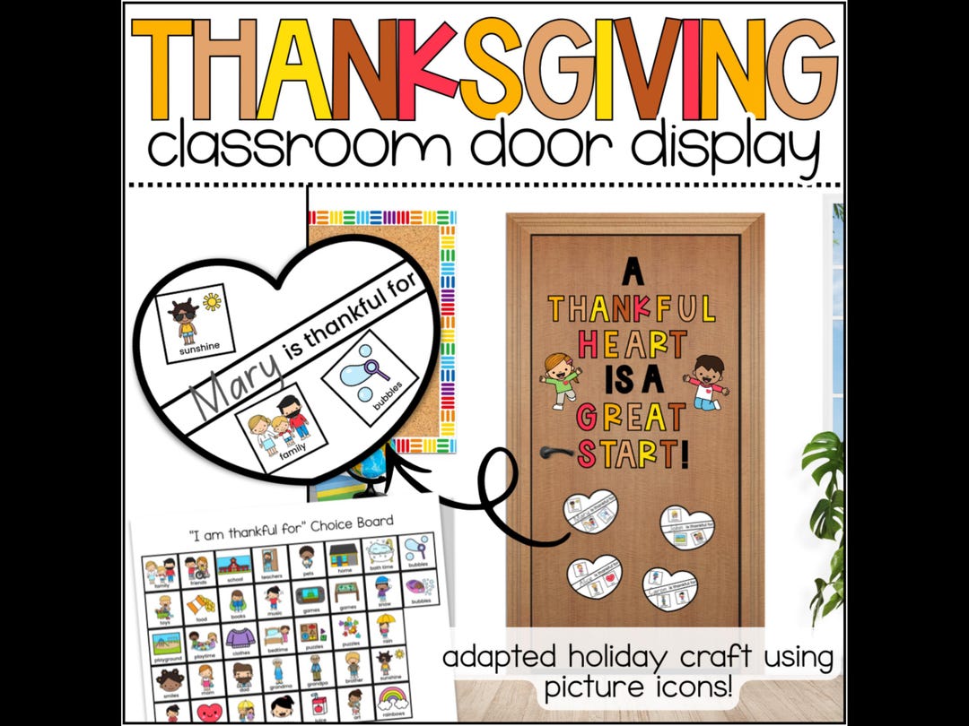 Thanksgiving Classroom Door Display, Adapted Craft for Special ...