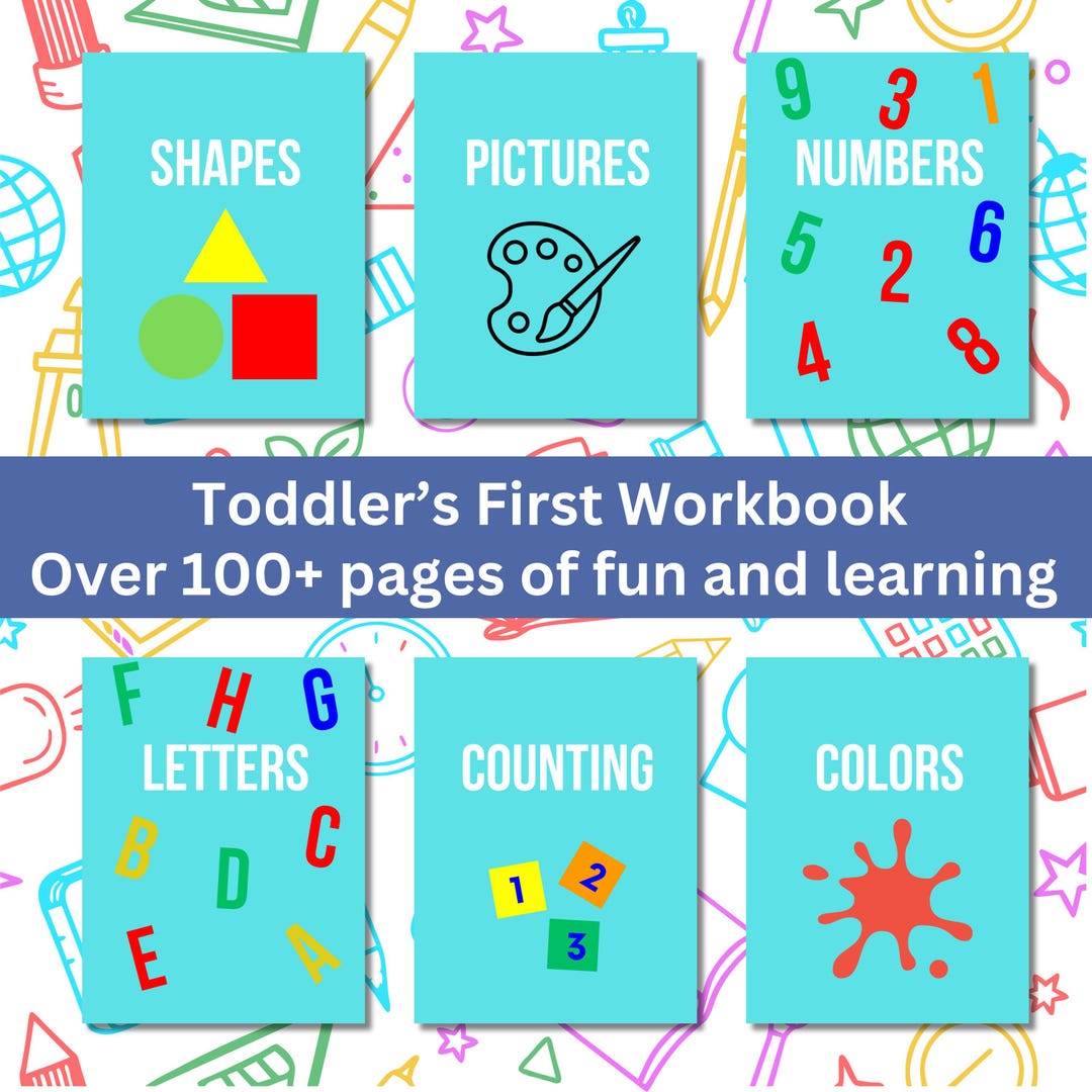 Toddlers First Workbook Pre K Worksheet Printable Toddler Learning ...