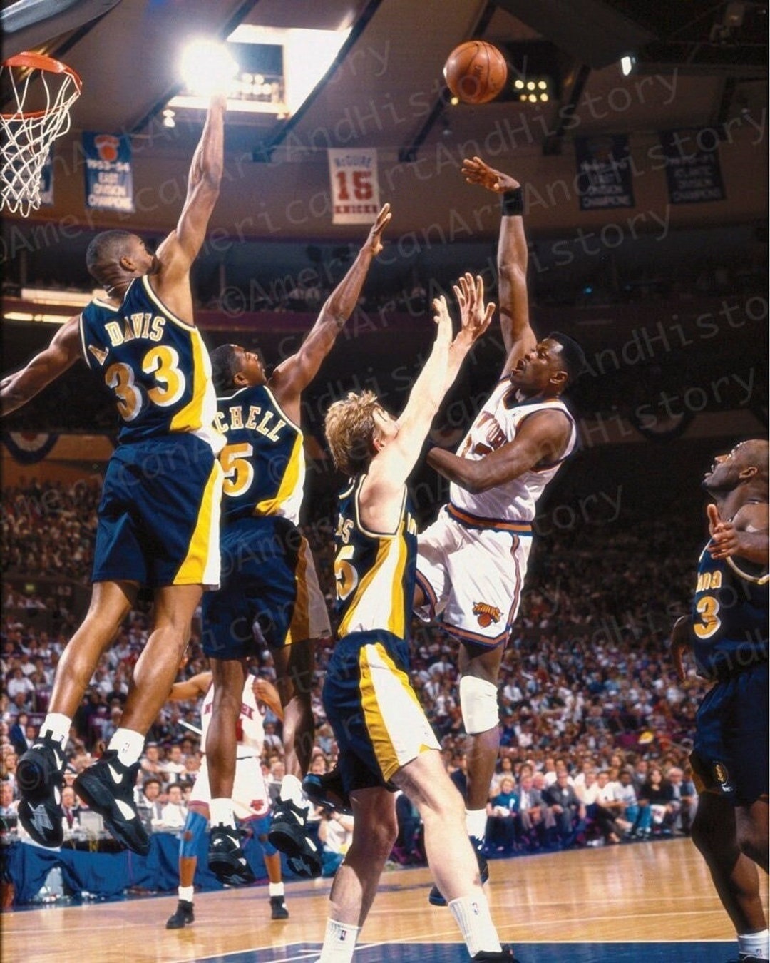 Patrick Ewing Takes on All of the Indiana Pacers - Etsy