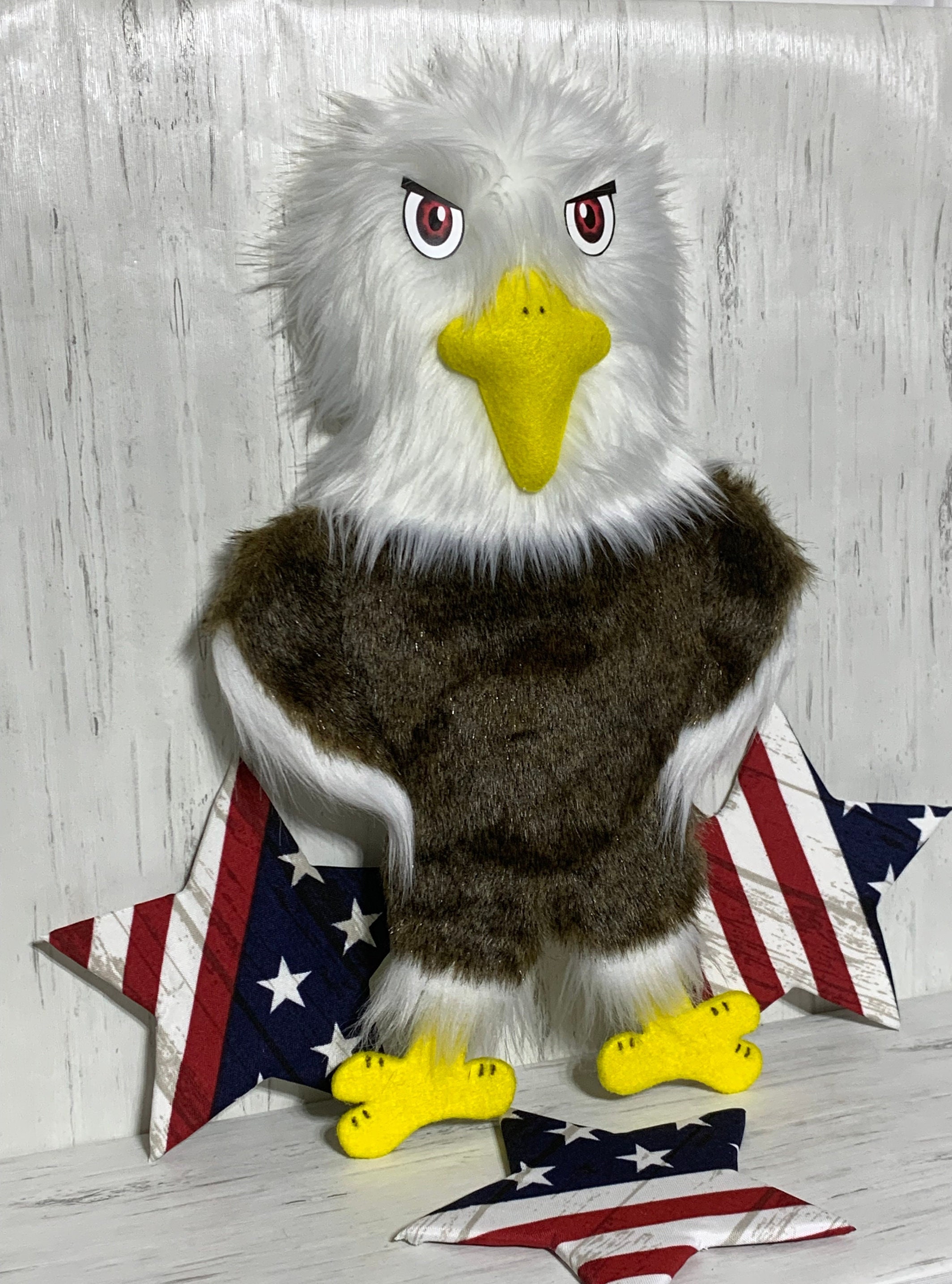 Bald Eagle Wreath Attachment With Patriotic Stars - Etsy