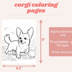Corgi Coloring Book Adorable Corgi Coloring Pages Printable Cute Kids ...