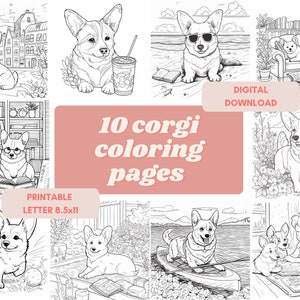 Corgi Coloring Book Adorable Corgi Coloring Pages Printable Cute Kids ...