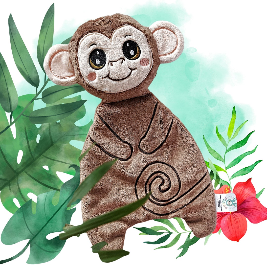 ITH Monkey Doudou Stuffie Softie Pattern, Machine Embroidery Files ...
