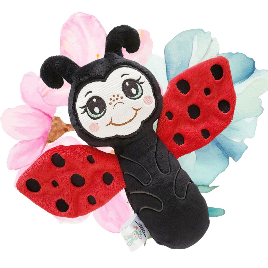 ITH Ladybug Rattle Sensor Toy Stuffie Softie Pattern, 2 Sizes, Machine ...