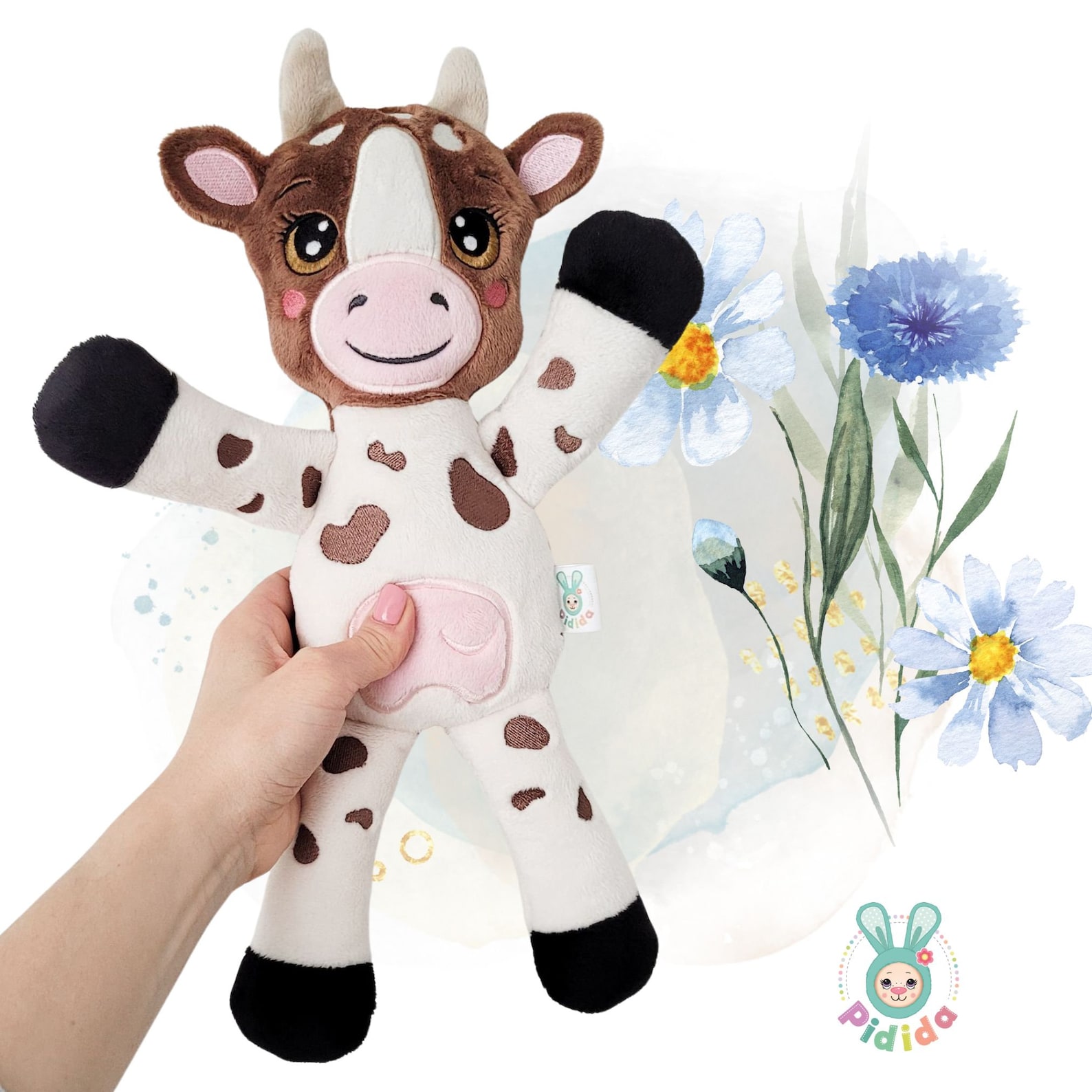 ITH Cow Toy Stuffie Softie Pattern 2 in 1, Machine Embroidery Files ...