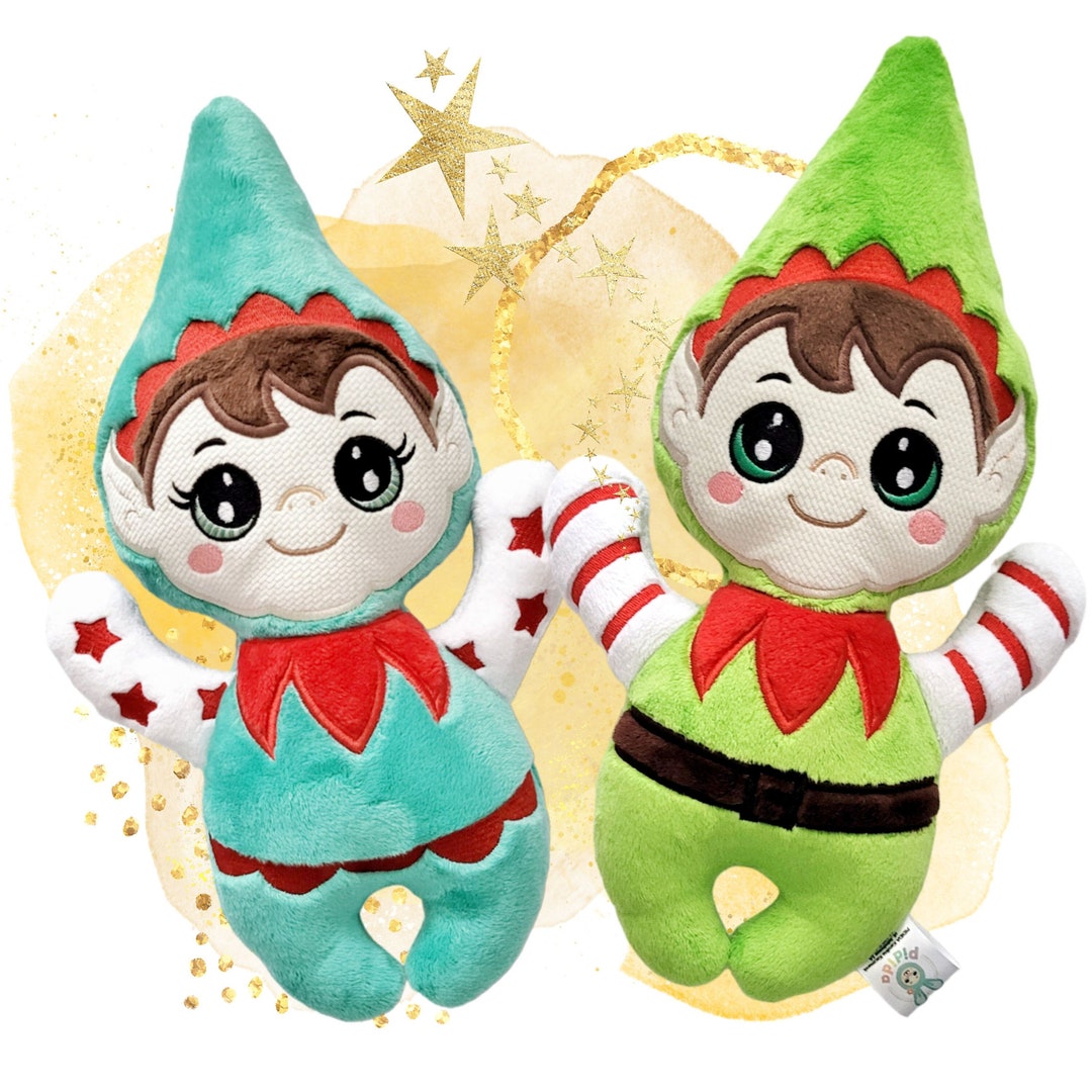 ITH Christmas Elf Stuffie Softie Pattern, Two in One Projects, Machine ...