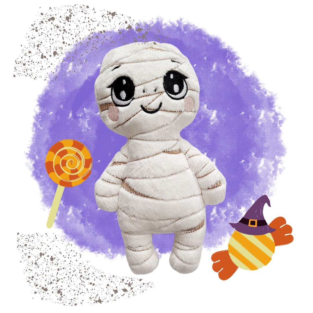 ITH Mummy Plushie Pattern: Halloween Toy Stuffie (embroidery Machine ...