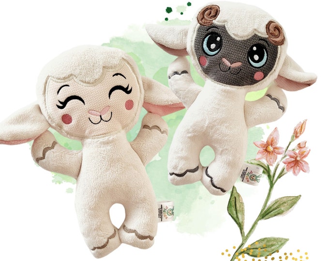 ITH Lamb and Aries Toy Stuffie Softie Pattern Machine Embroidery Files ...