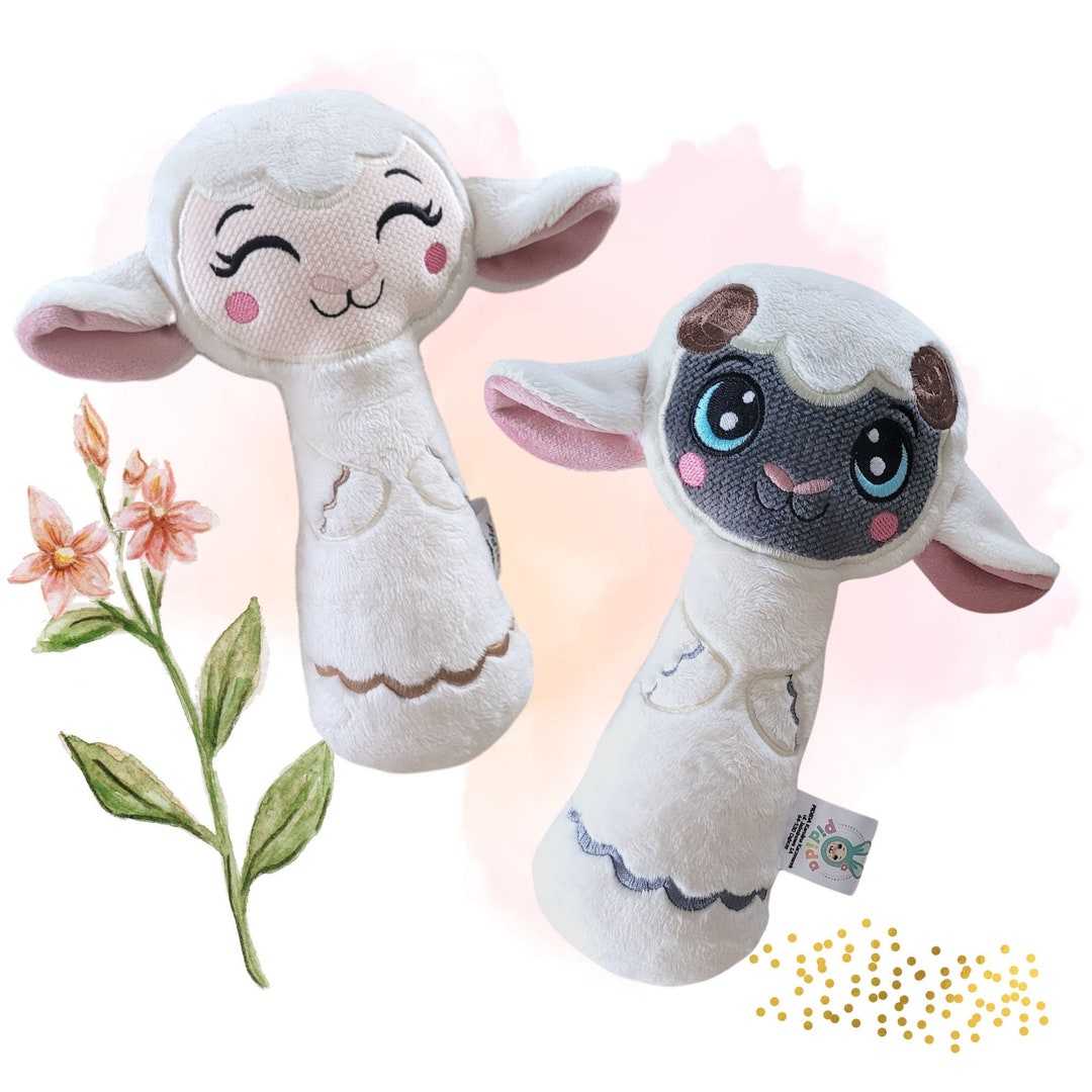 ITH Lamb and Aries Rattle Sensor Toy Stuffie Softie Pattern 2 in 1 ...
