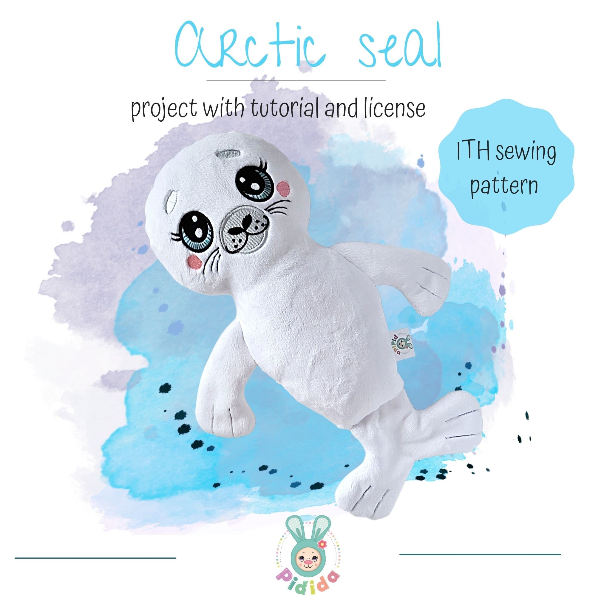 ITH Arctic Seal Stuffie Softie Pattern, Seal Sewing Pattern up to 7 ...