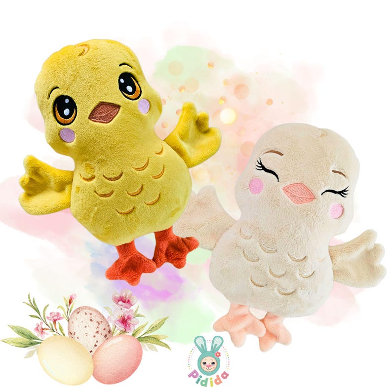 ITH Chicken Toy Stuffie Pattern, Machine Embroidery Files (PDF Tutorial ...