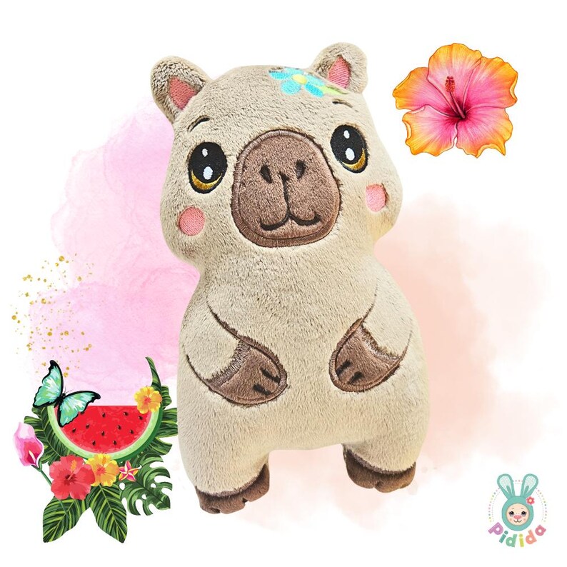 ITH Capybara Stuffie Pattern, Machine Embroidery File, 2-in-1 (PDF ...
