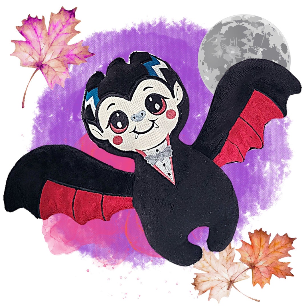 ITH Dracula Baby Vampire Toy Stuffie Softie Pattern Machine Embroidery ...