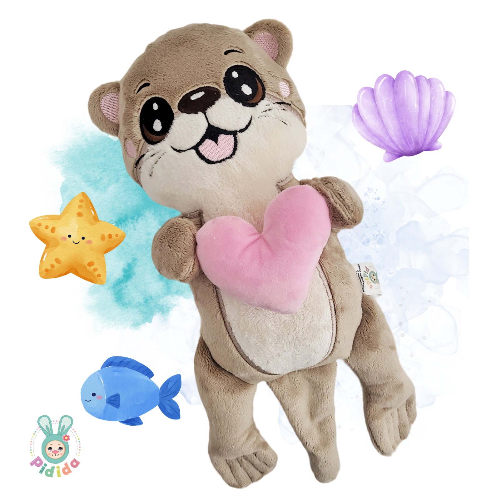 ITH Otter Stuffie Softie Pattern, Cute Baby Otter Sewing Pattern up to ...