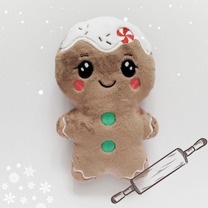 ITH Christmas Gingerbread Man and Girl Stuffie Softie Pattern, Two in ...