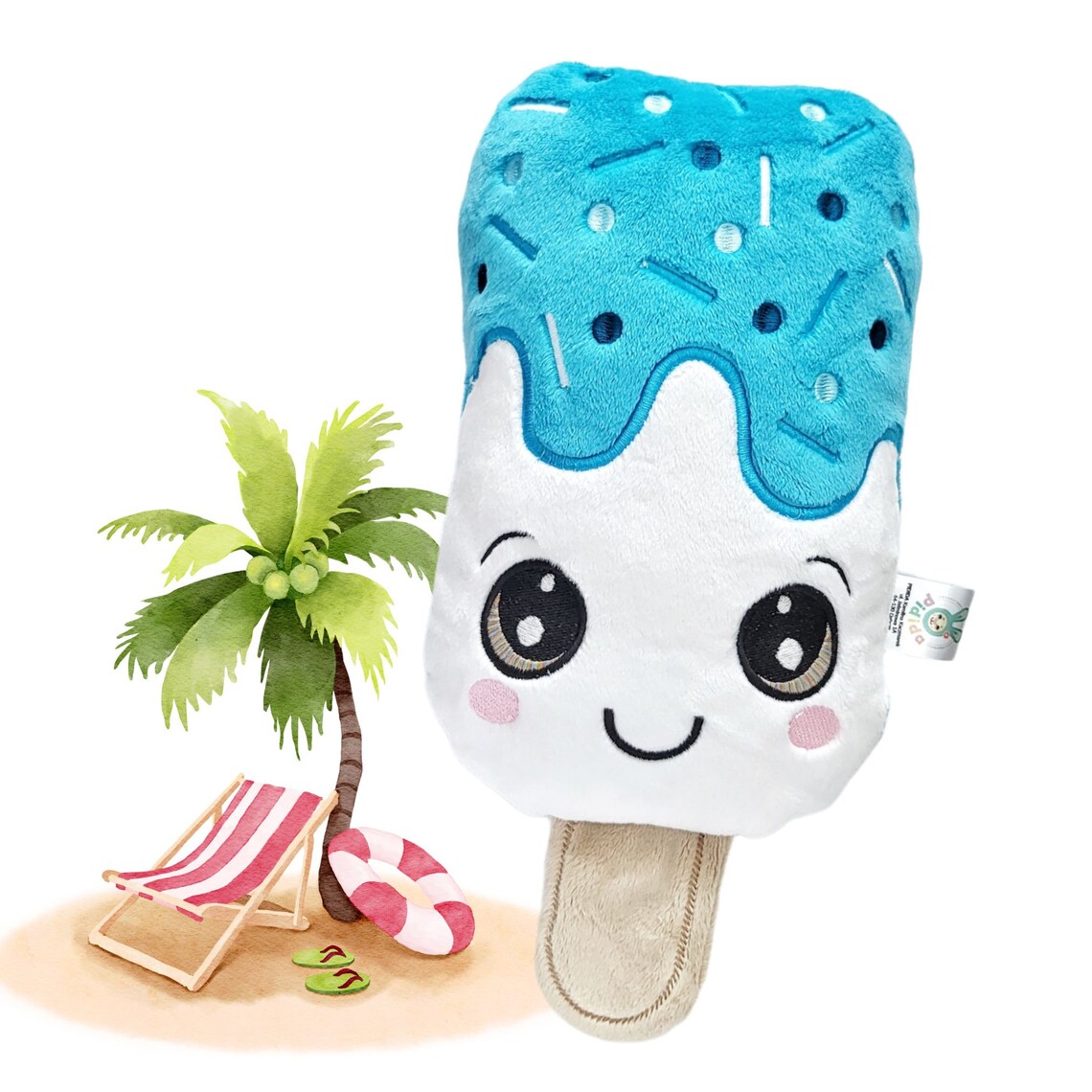 ITH Ice Cream Lolly Stuffie Pattern, 2 in 1, Machine Embroidery Files ...