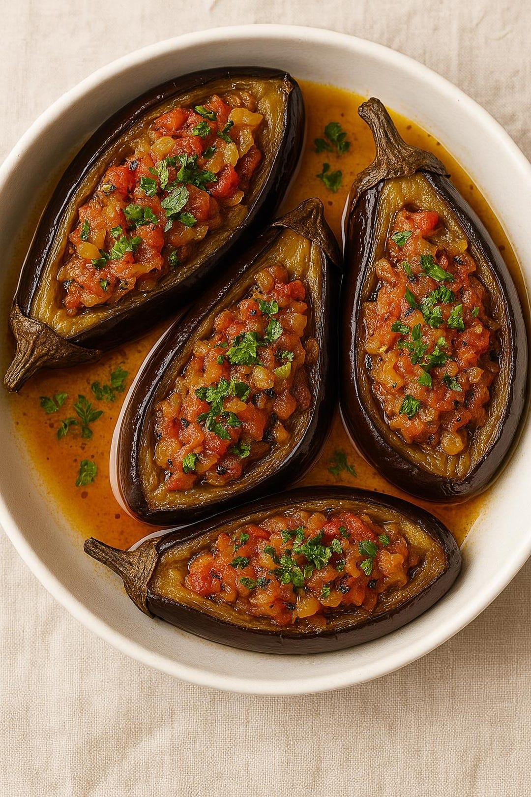 Imam Bayildi Turkish Vegan Recipe – Printable Mediterranean Dish ...