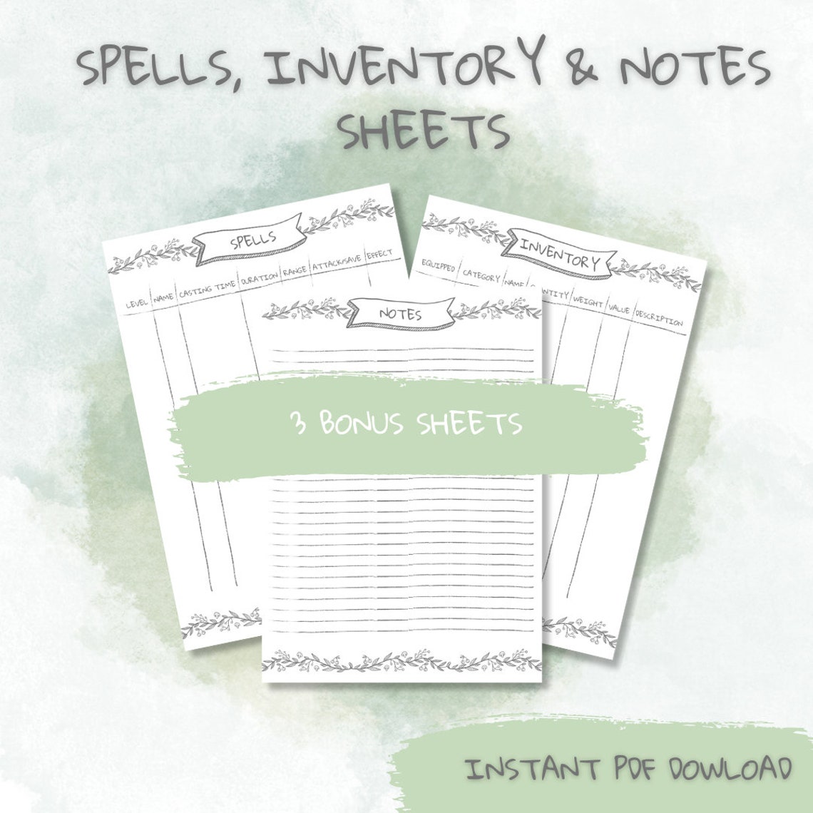 Dnd Character Sheet I Dungeons & Dragons Character Sheet Bundle I Dnd ...
