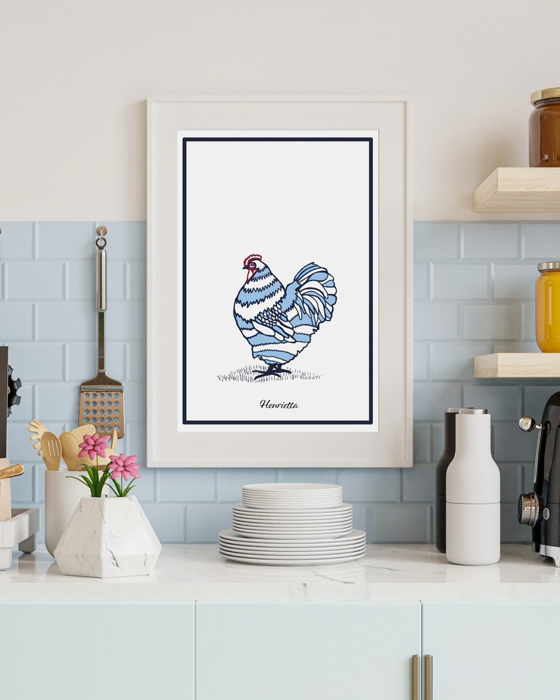 Nursery Wall Art - Henrietta the Chicken - Digital Print Instant ...