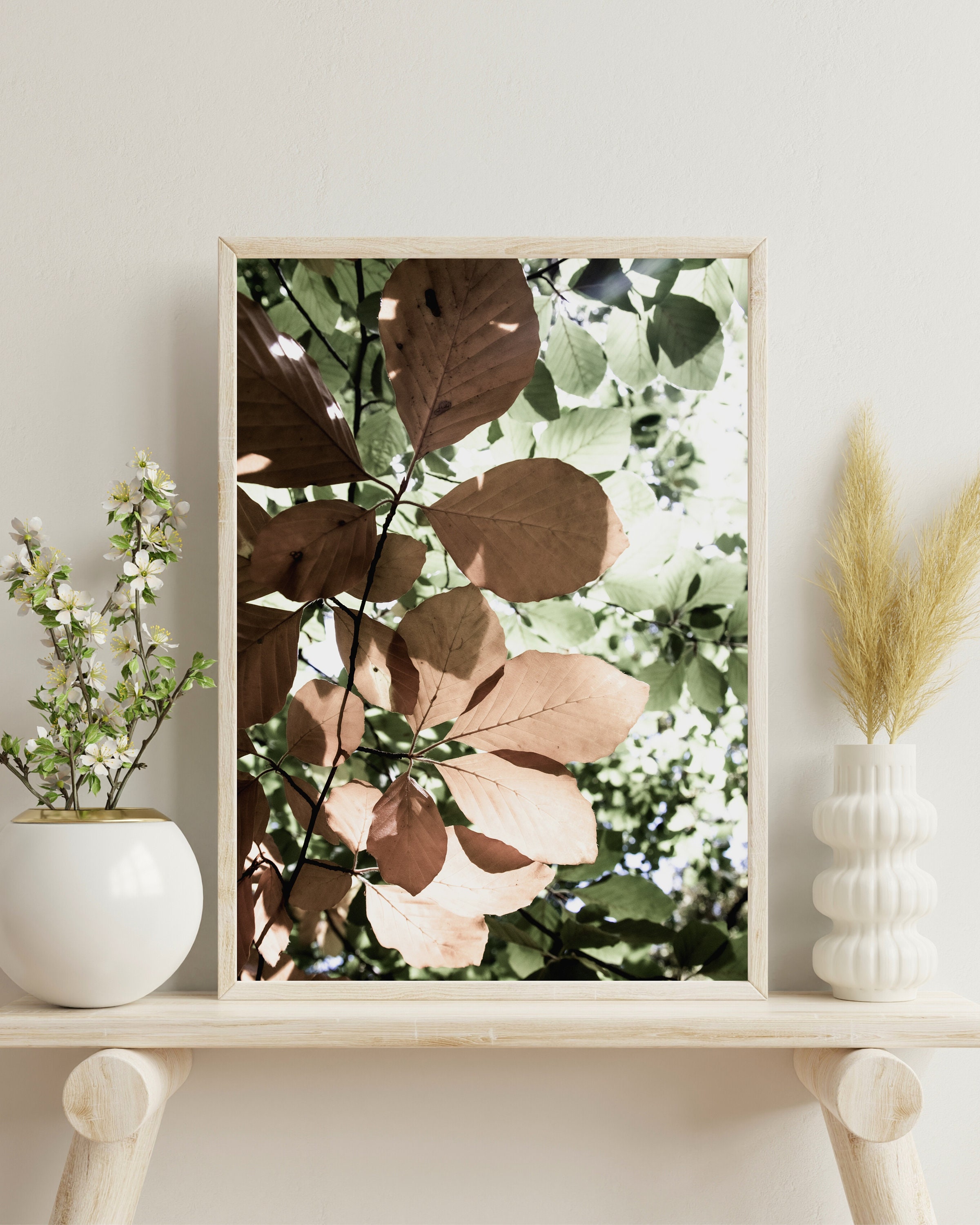 Forest Leaves Poster Nature Printable Forest Art Print Green Nature ...