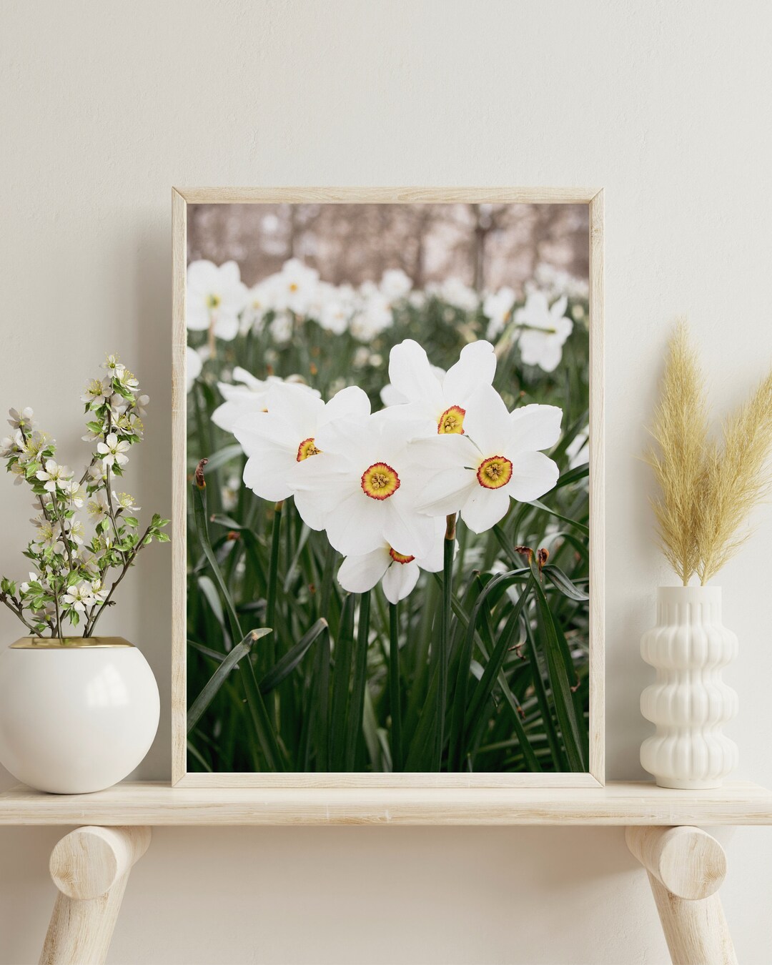 Daffodils Poster Flowers Wall Art Photography Spring Blossoms Wall Art ...