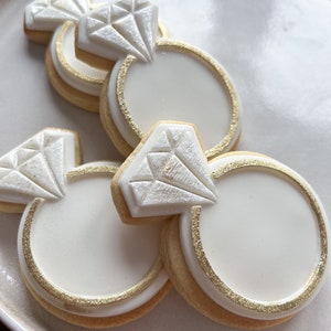 Luxury Handcrafted Bride to Be Cookies, Rings Bridal Shower Ring ...