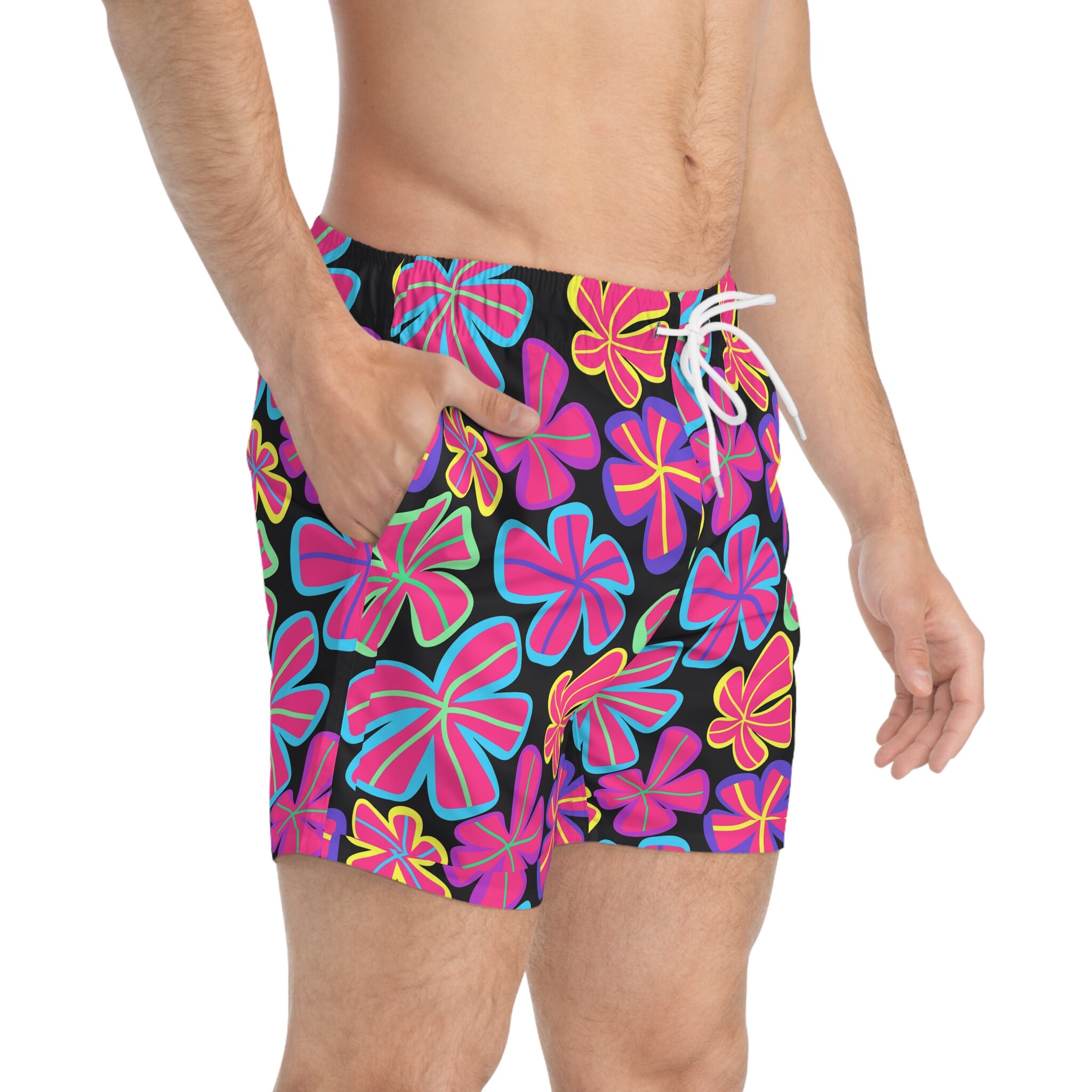 Fun Colorful Tropical Men's Swim Trunks (AOP) - Etsy