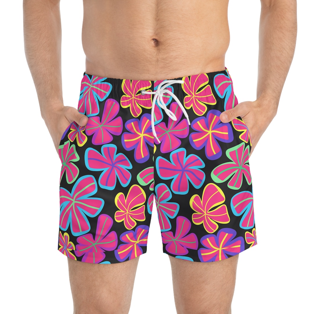 Fun Colorful Tropical Men's Swim Trunks (AOP) - Etsy