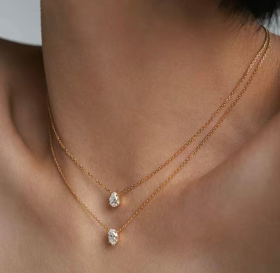 Water Drop Necklace - Etsy