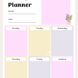 Colorful Digital/printable Weekly Planner Pages Bundle 29 Pages - Etsy