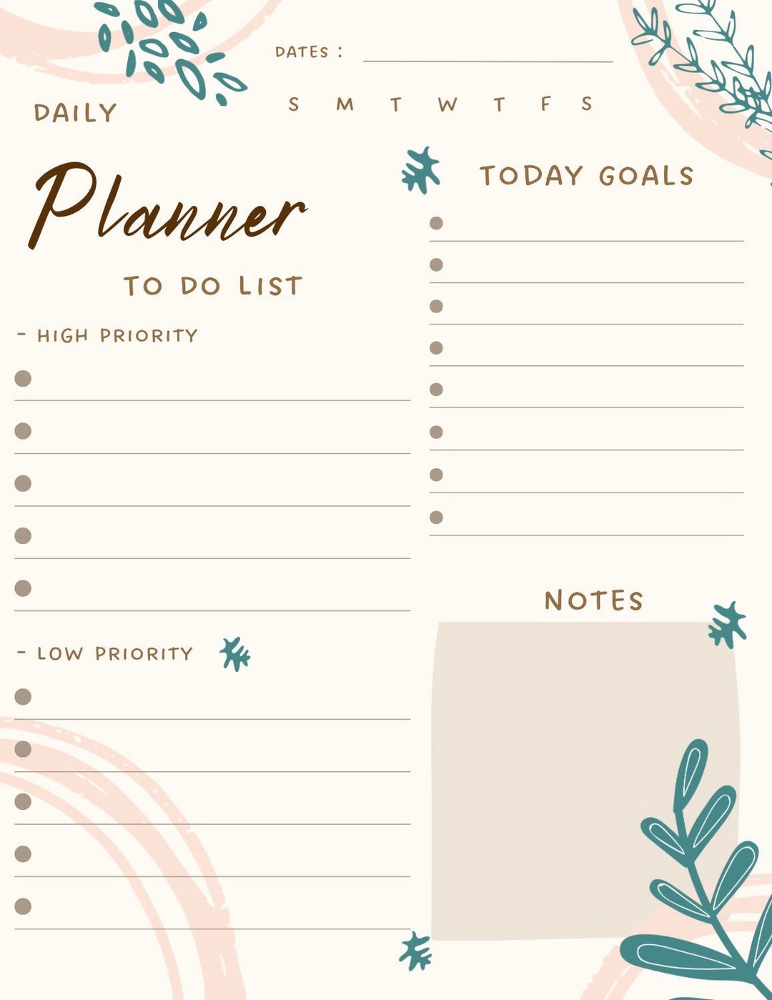 Pink Digital/printable Weekly Planner Pages Bundle 19 Sheets - Etsy
