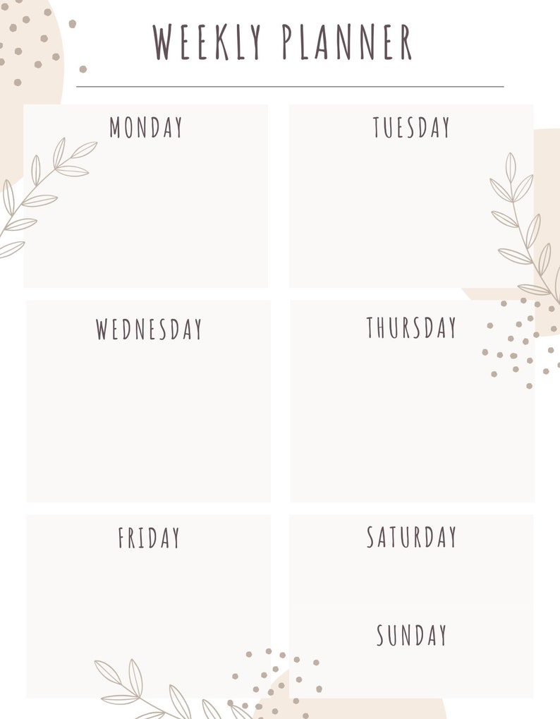 Pink Digital/printable Weekly Planner Pages Bundle 19 Sheets - Etsy