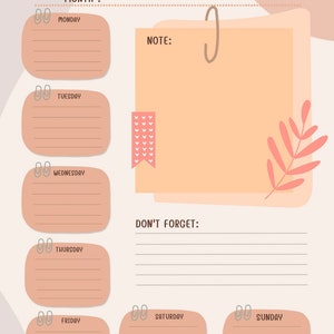 Colorful Digital/printable Weekly Planner Pages Bundle 29 Pages - Etsy