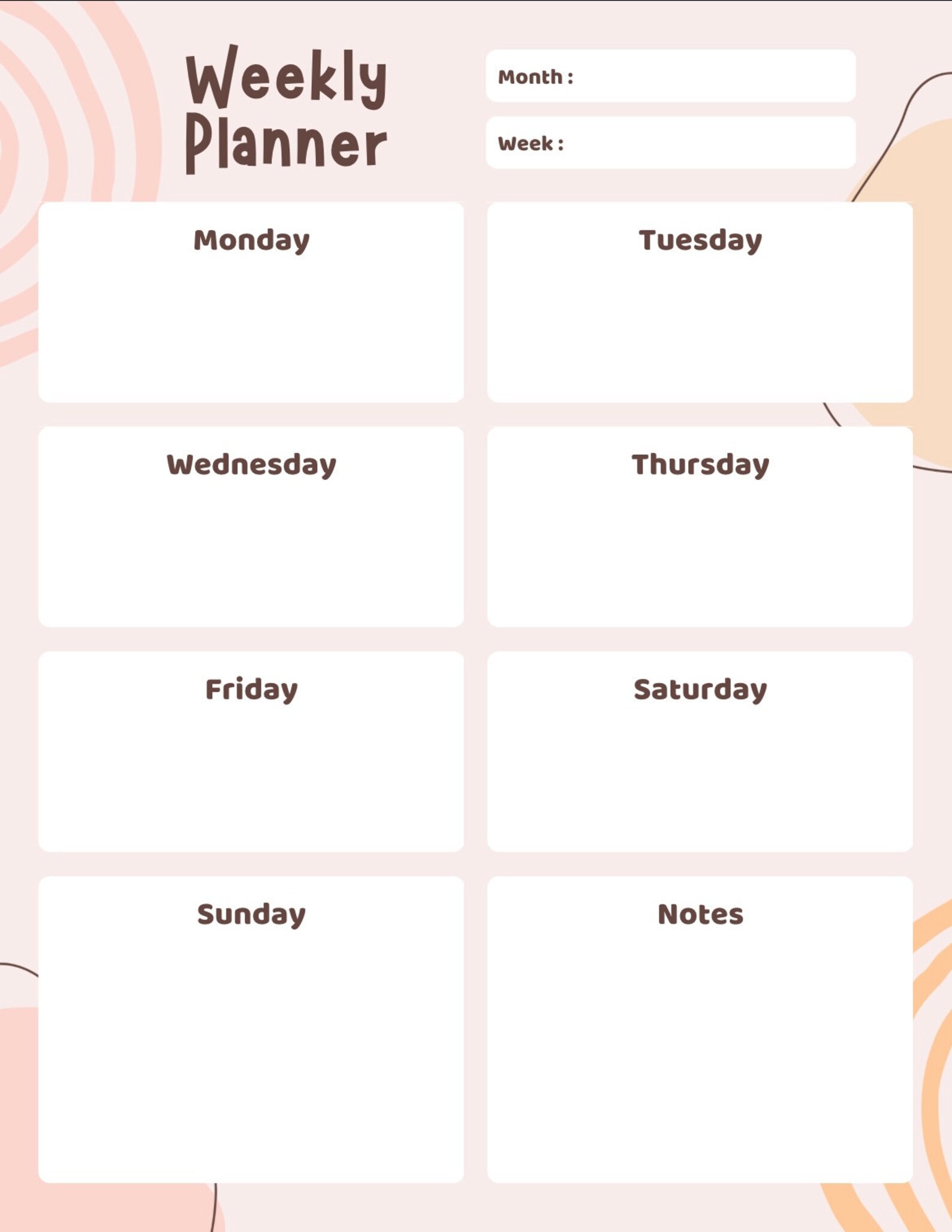 Colorful Digital/printable Weekly Planner Pages Bundle 29 Pages - Etsy