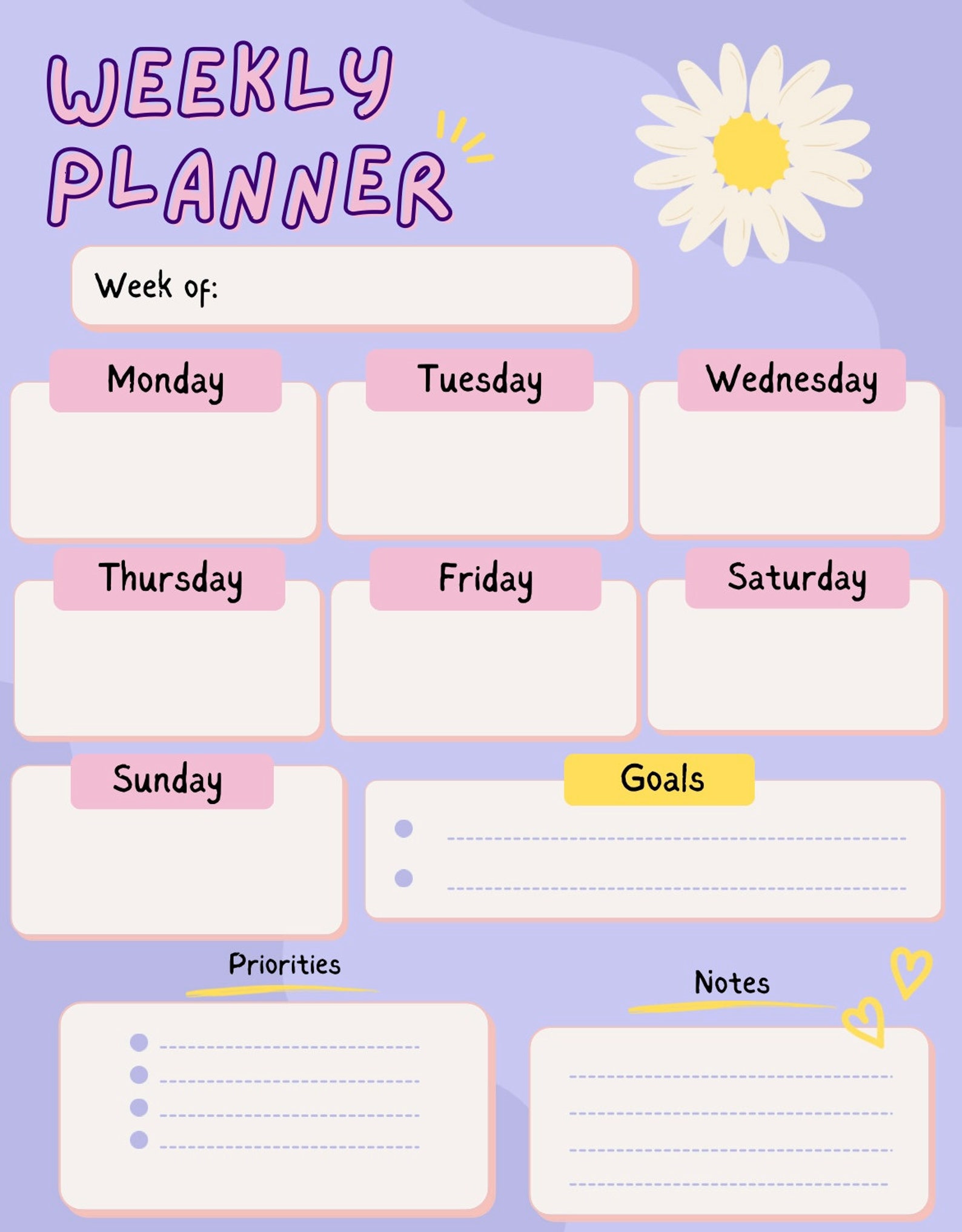 Colorful Digital/printable Weekly Planner Pages Bundle 29 Pages - Etsy