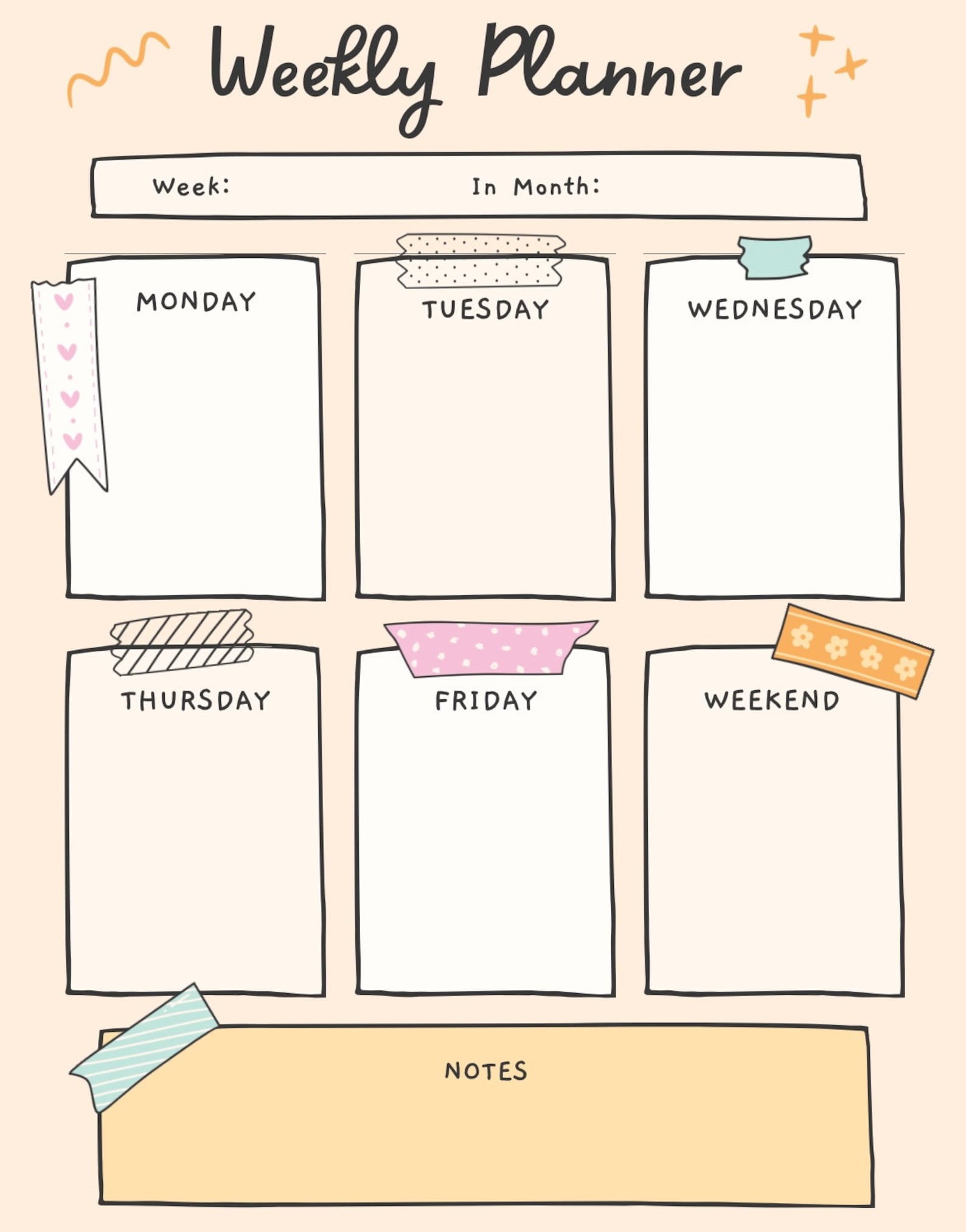 Colorful Digital/printable Weekly Planner Pages Bundle 29 Pages - Etsy