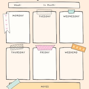 Colorful Digital/printable Weekly Planner Pages Bundle 29 Pages - Etsy