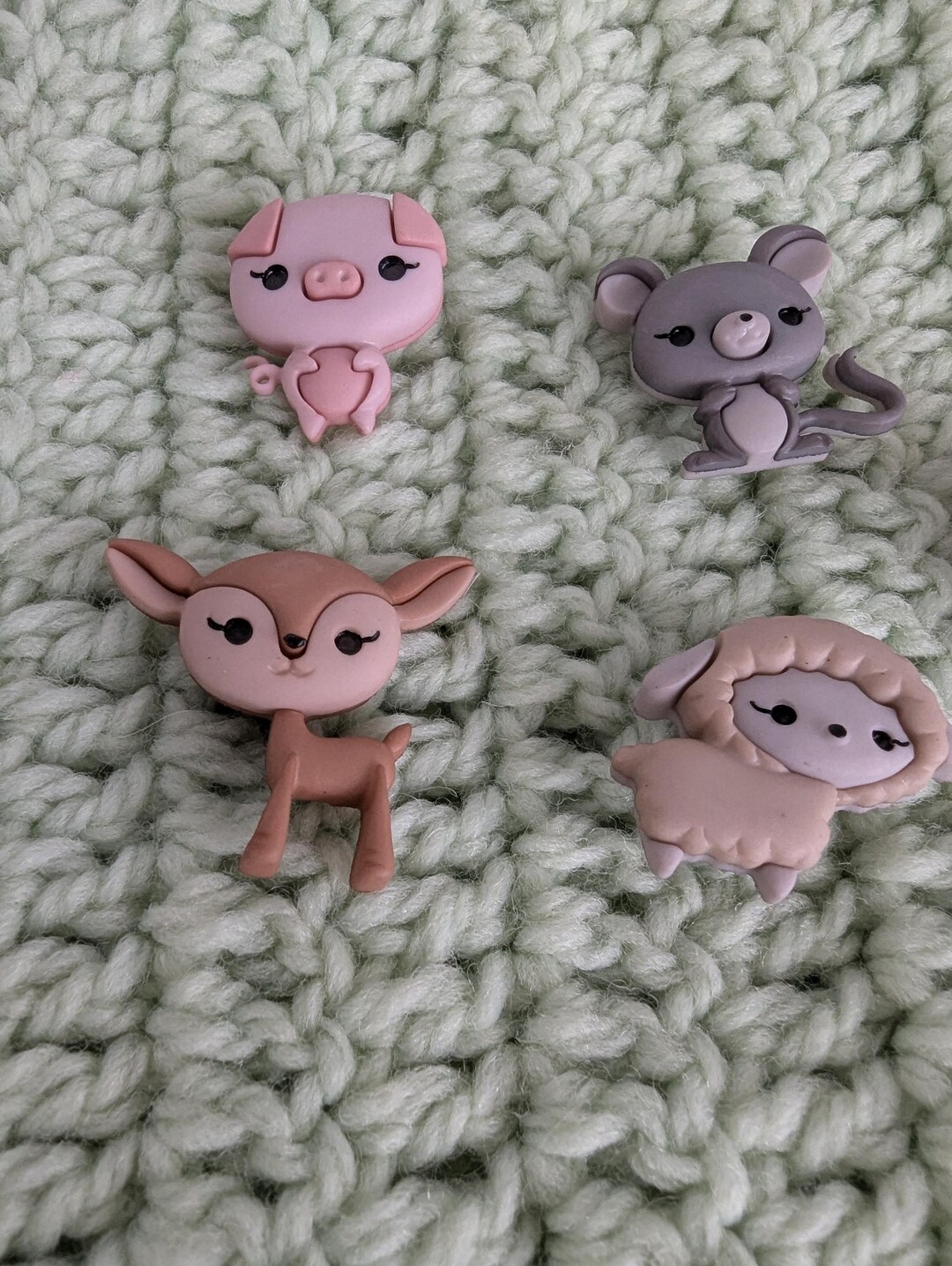 Adorable Farm & Woodland Animal Buttons Set of 5 Cute Sewing - Etsy