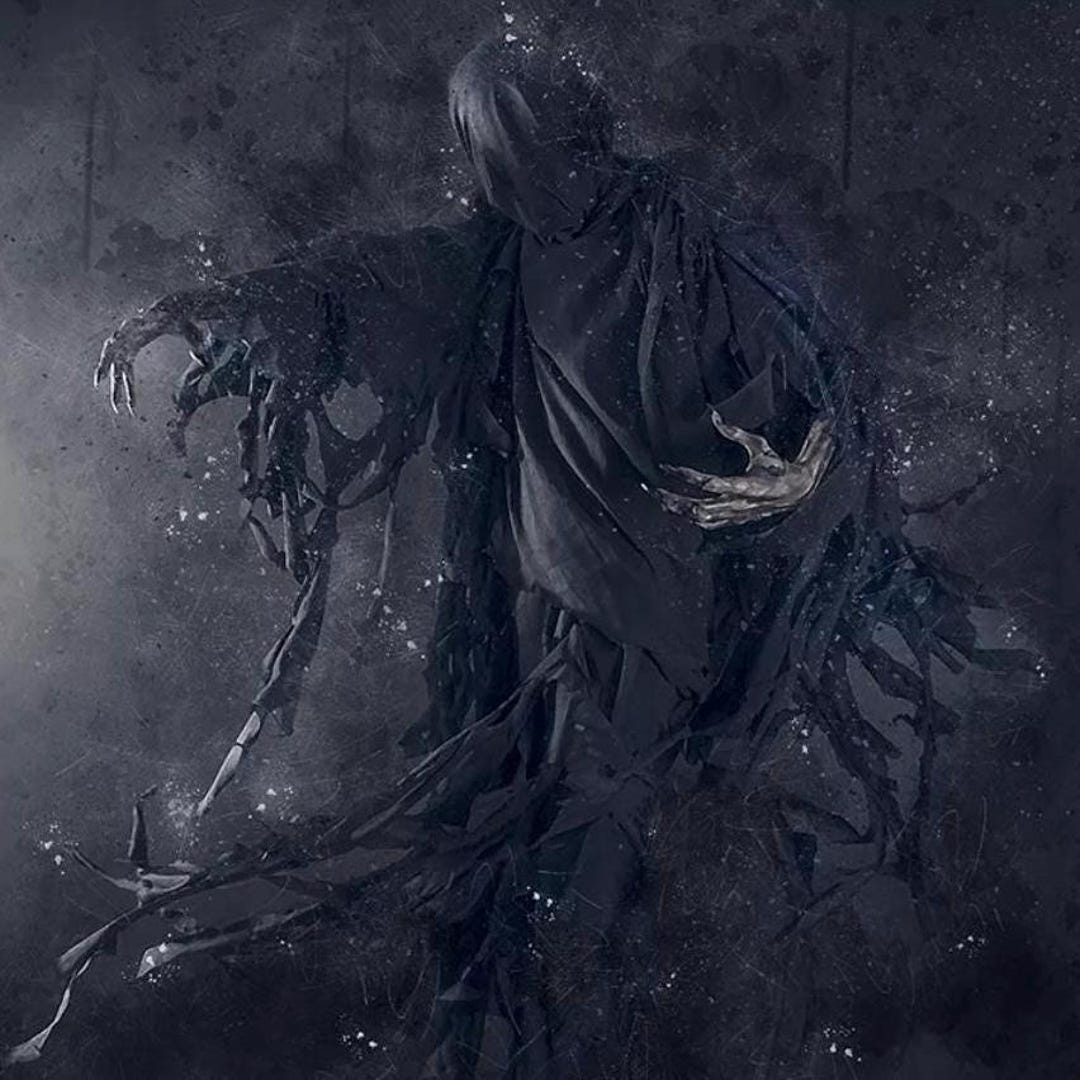 Grim Reaper Goth Pocket Square Handkerchief, Single, Large, Handmade ...