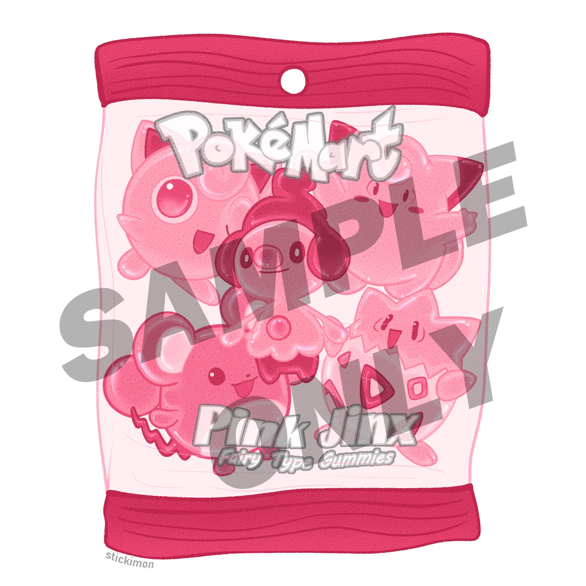 Pink Jinx Fairy Type gummy Stickers - Etsy
