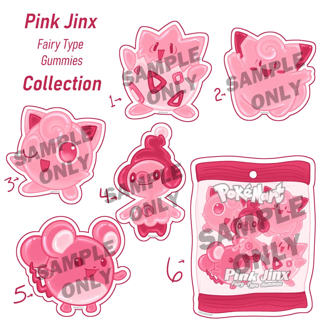 Pink Jinx Fairy Type gummy Stickers - Etsy
