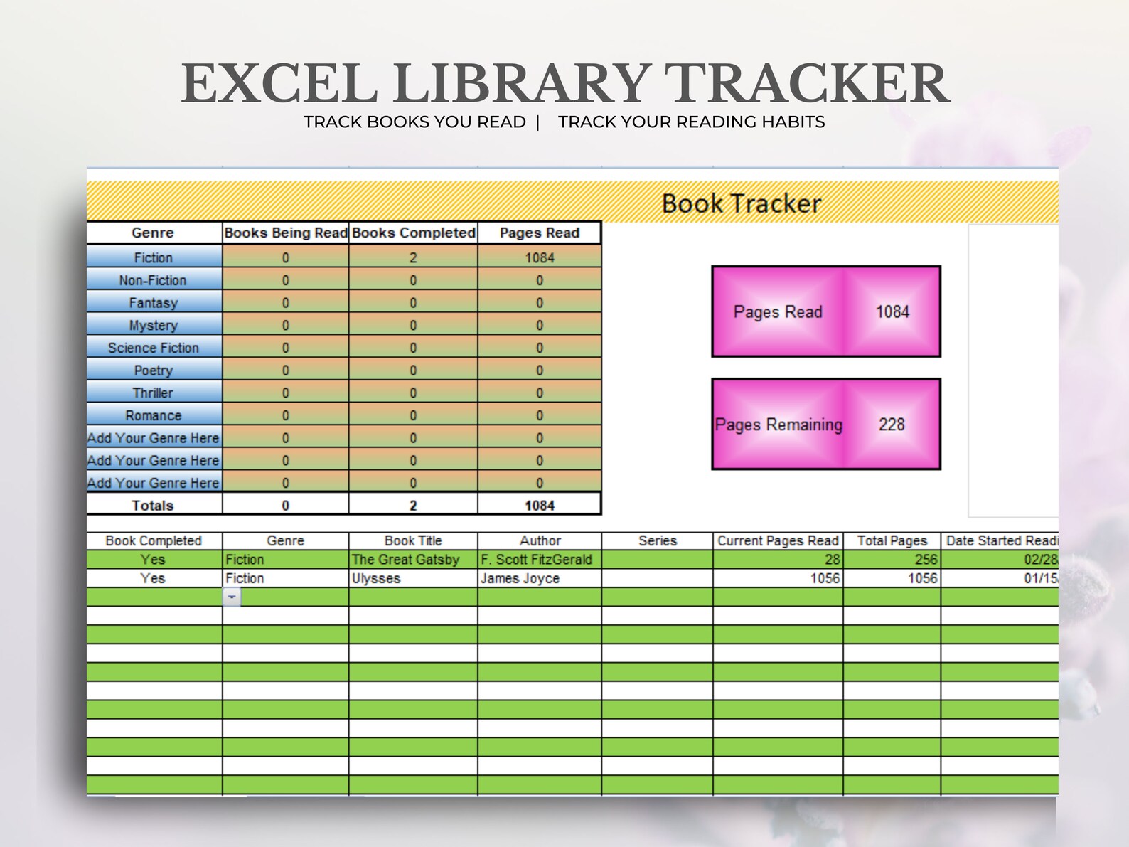 Book Tracker and Reading Log Tracker, Book Journal, Ultimate Reading ...