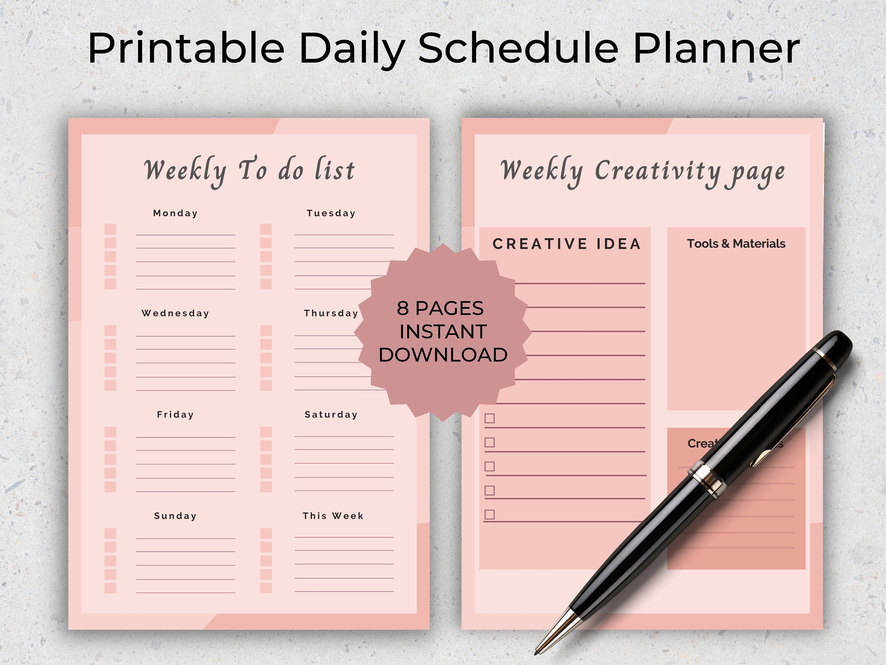 Weekly Planner Desk Pad to Do List Goal Setting Notepad Personalized ...