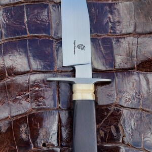 Cowboy "gentleman's" Handmade Bowie Knife With Custom Snakeskin Inlay ...